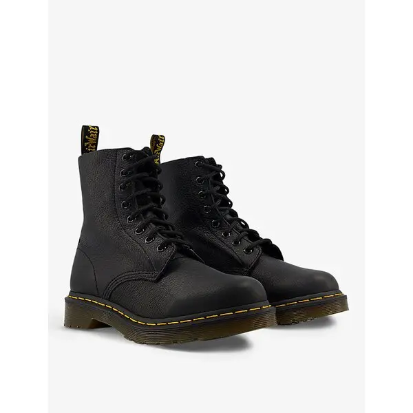 Dr. Martens 8-Eyelet Leather Boots - Black Virginia | Editorialist